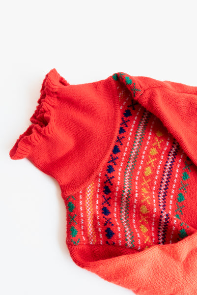 ma52 Red frilly turtleneck – Moon and Arrow