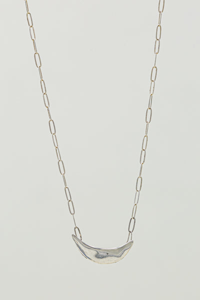Moon + Arrow Crescent Arc Necklace in Sterling Silver – Moon and Arrow